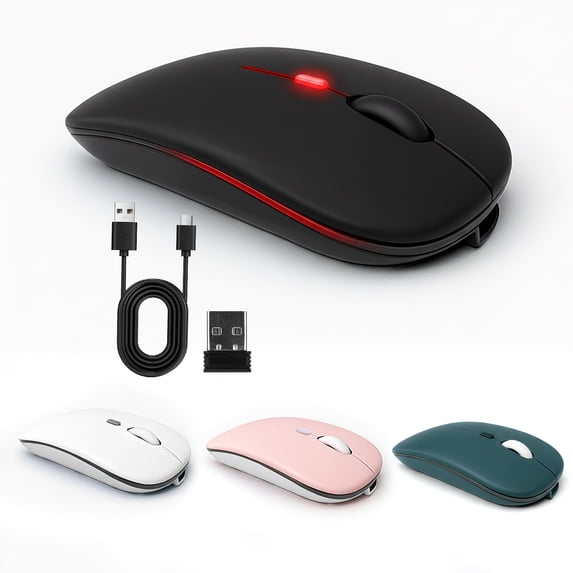 Wireless Mouse, Mouse for Laptop, Bluetooth Mouse, Black - Walmart.com
