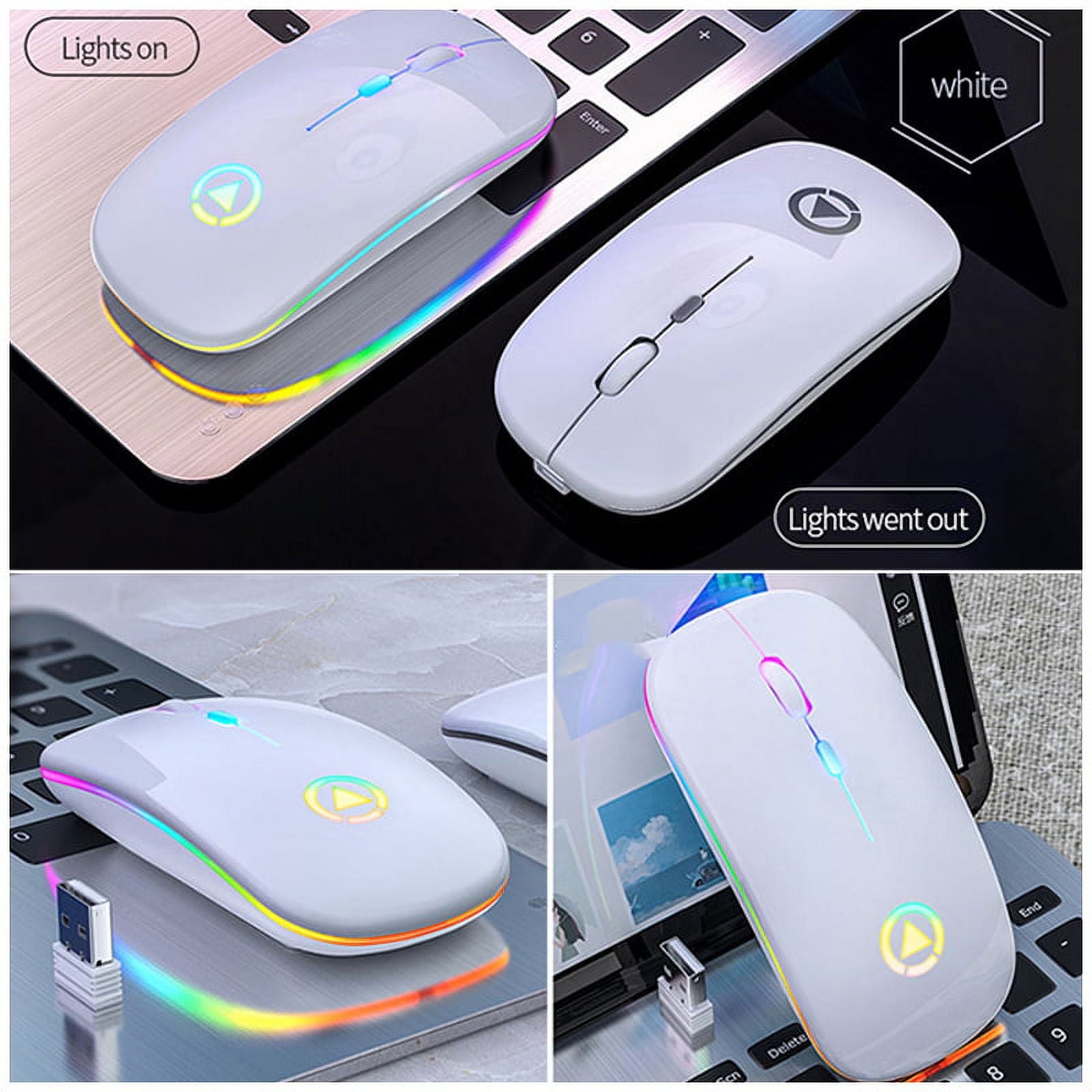 Wireless Mouse RGB Colorful Gaming Mouse 2.4G Wireless Charging Mouse ...