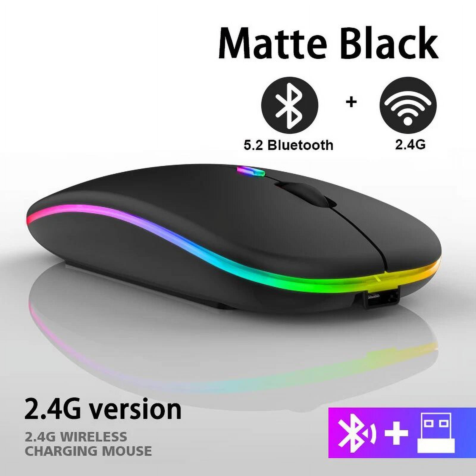 Wireless Mouse RGB Rechargeable Bluetooth Mice Wireless Computer Mause ...