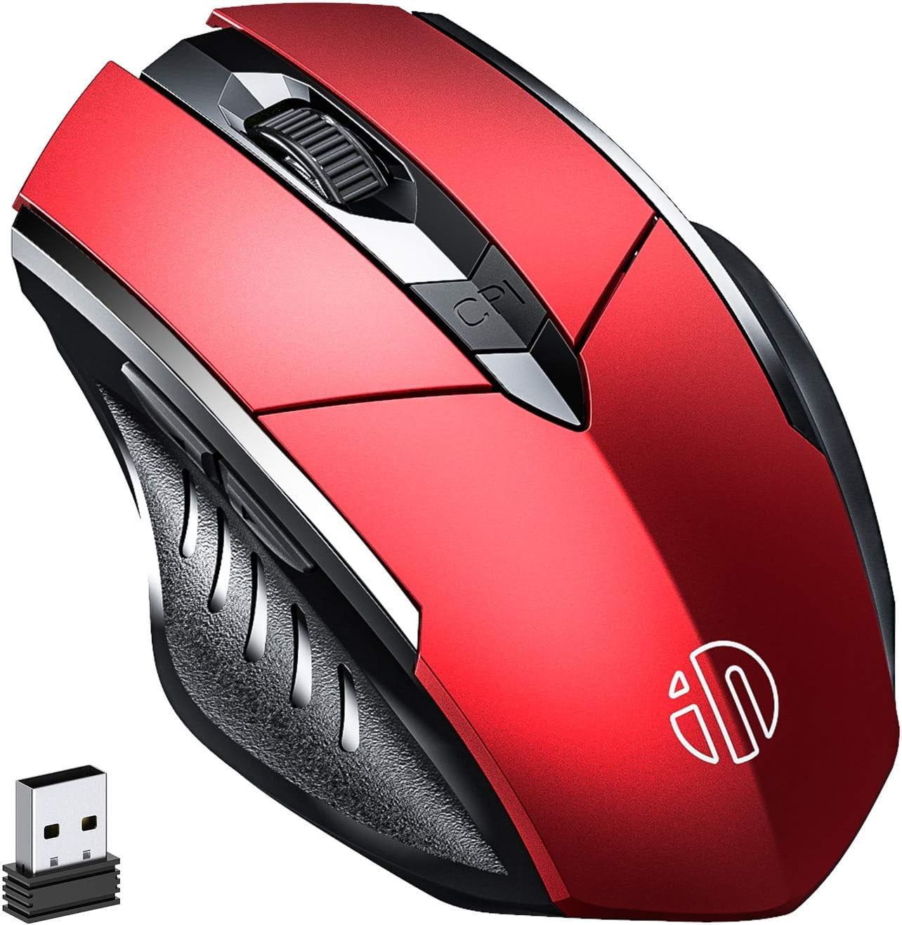Wireless Mouse, Rechargeable 2.4G USB Optical PC Computer Laptop ...