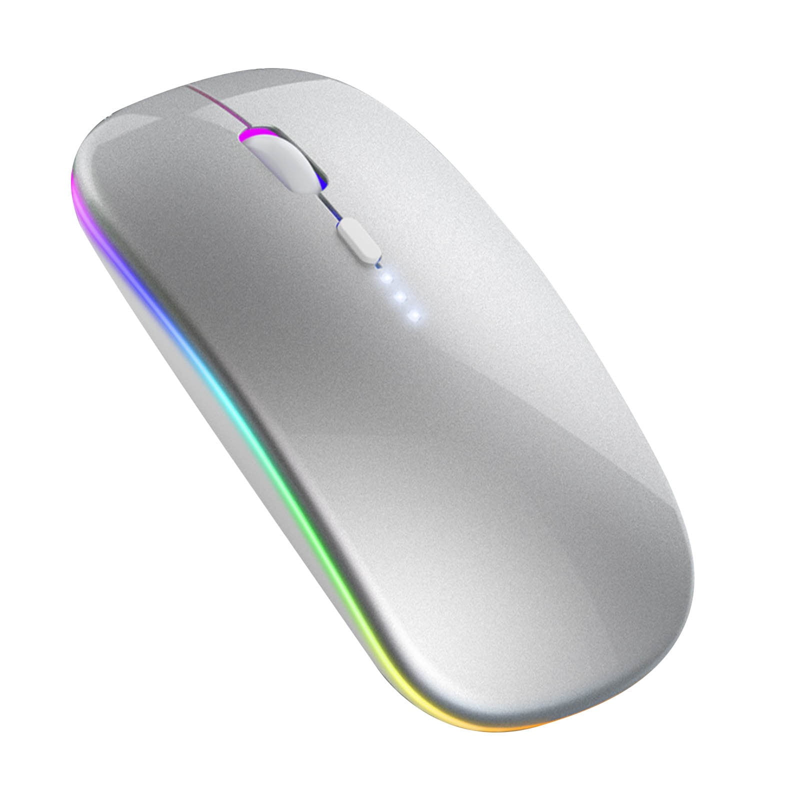 Wireless Mouse,Rechargeable LED Wireless Bluetooth Mouse,Portable USB ...