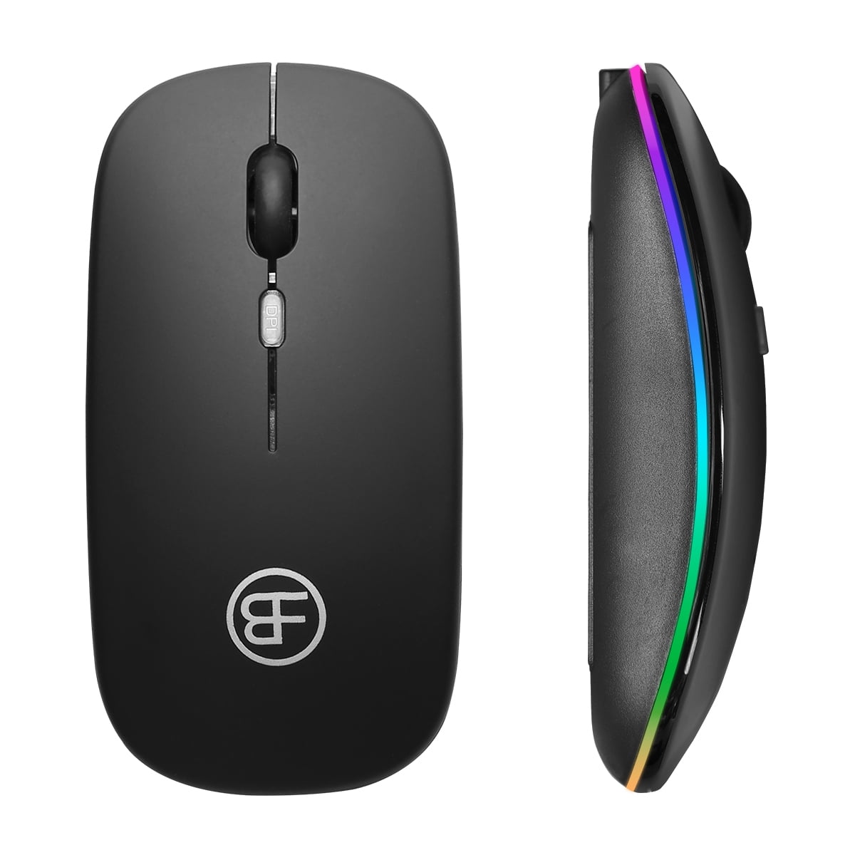Wireless Mouse Rechargeable RGB Mice Wireless Computer Mouse LED ...