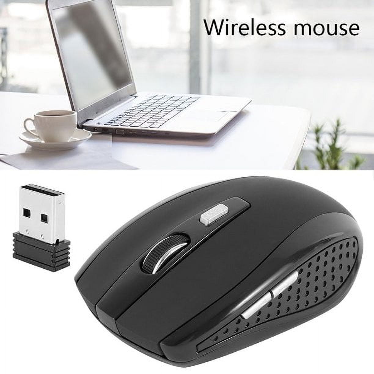 Wireless Mouse, Will star 1Pc Black Mouse 2.4GHz USB/Dongle Optical ...