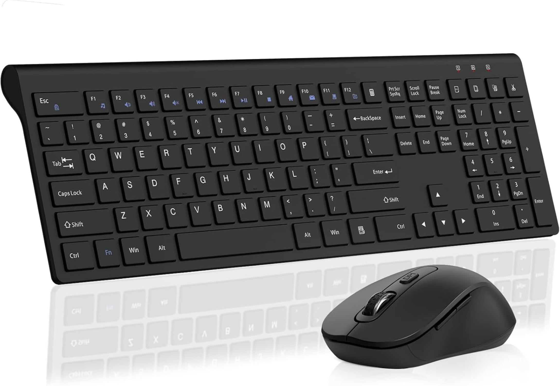 Wireless Mouse and Keyboard Combo, Full-Size Computer Keyboard with ...