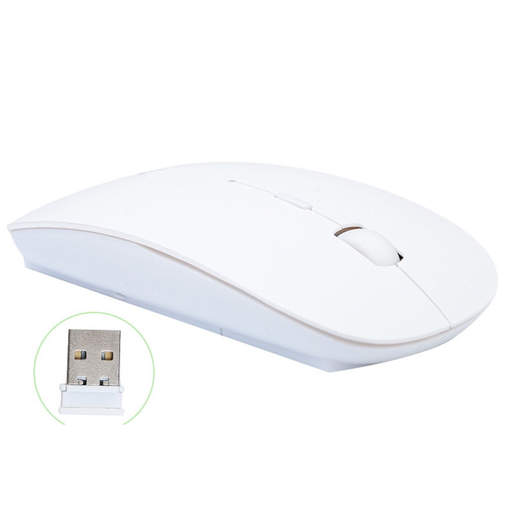 WHAMVOX White Wireless Mouse for Tablets and Computers 2.4 GHz with ...