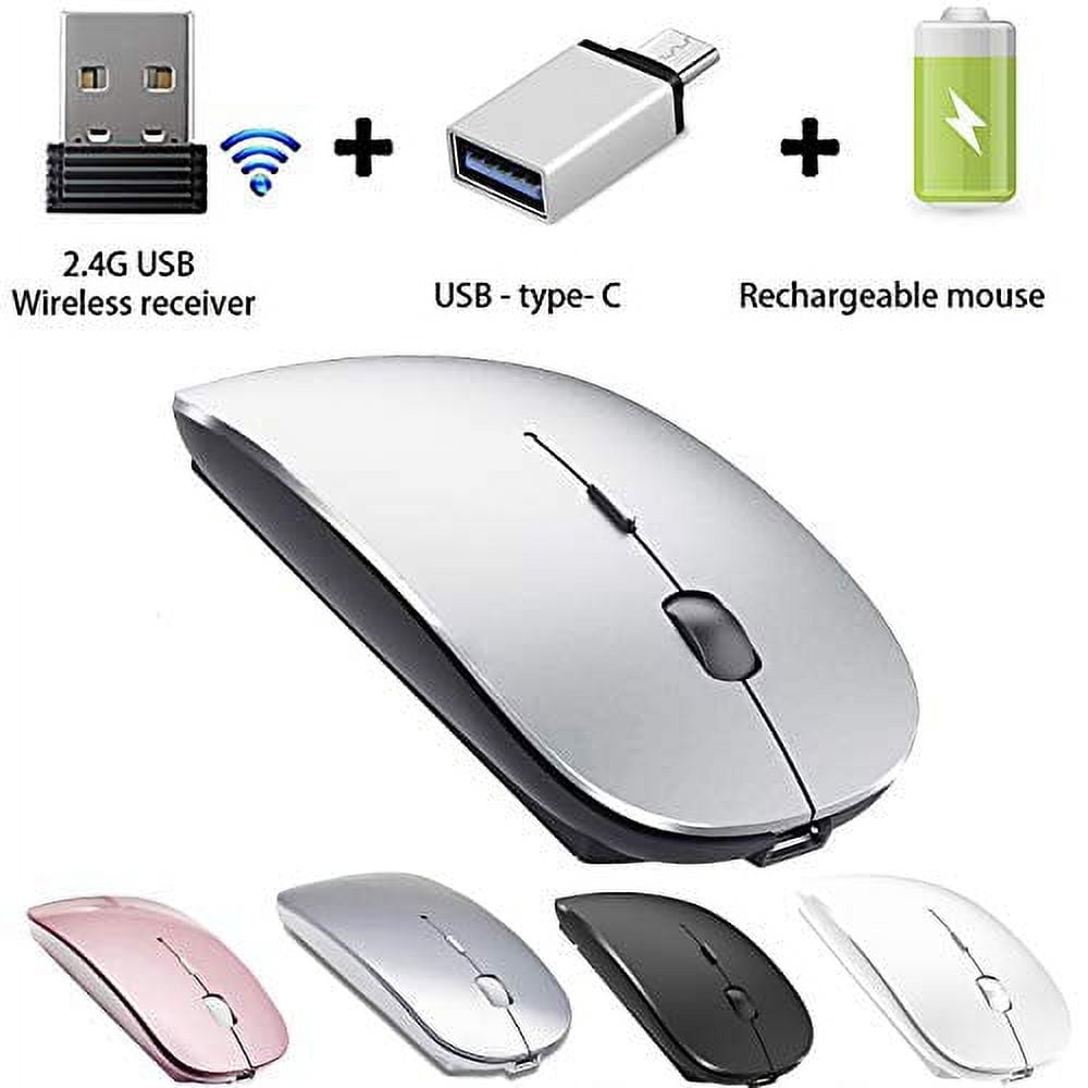 Wireless Mouse for MacBook pro/Air Mac Laptop Windows Computer Gray ...