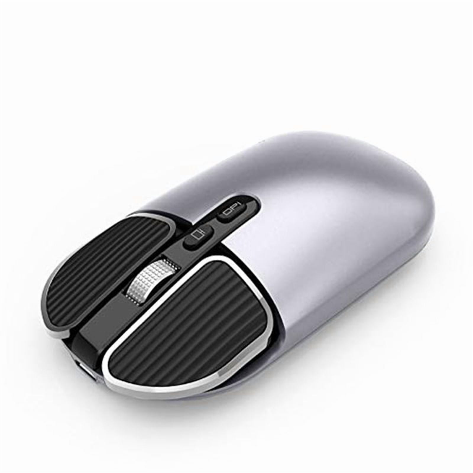 Wireless Mouse with Bluetooth Dual Mode (BT5.1+USB 2.4G), Rechargeable ...