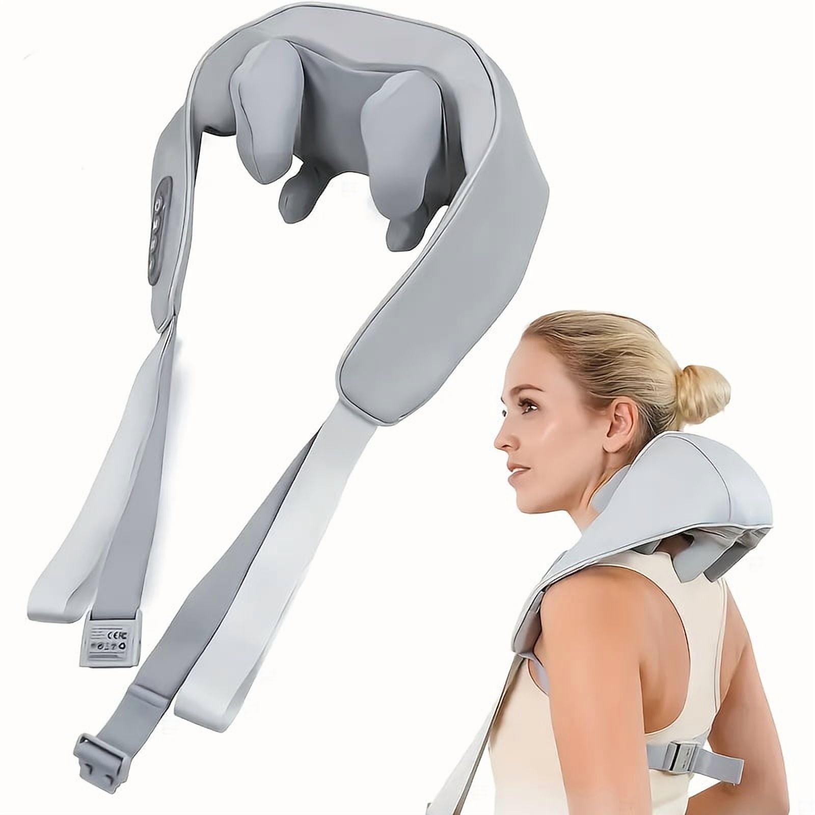 Wireless Neck Massager with Heat, Deep Kneading Shiatsu Massage for ...