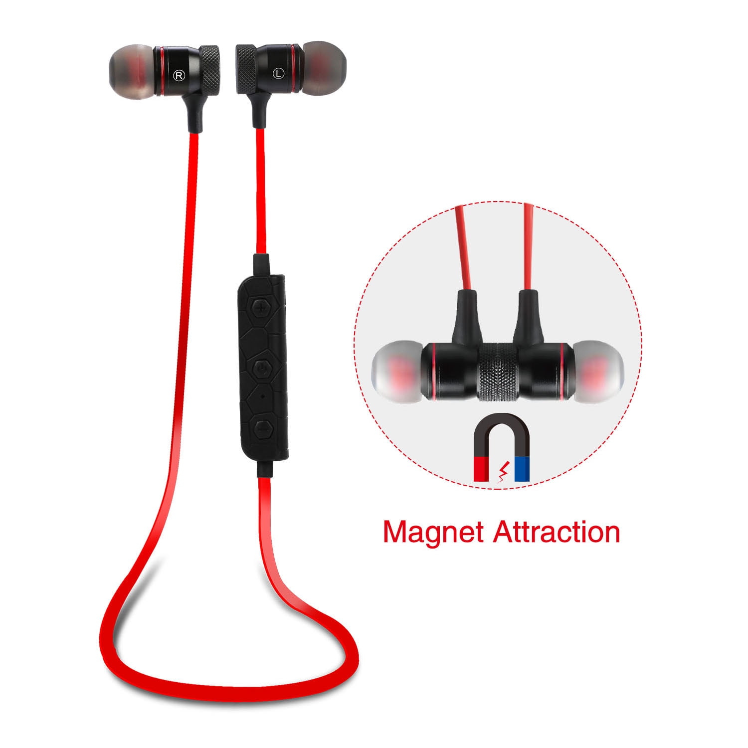 Wireless Neckband Headphones, KOCASO Wireless Earbuds Sweat-Proof Sport ...