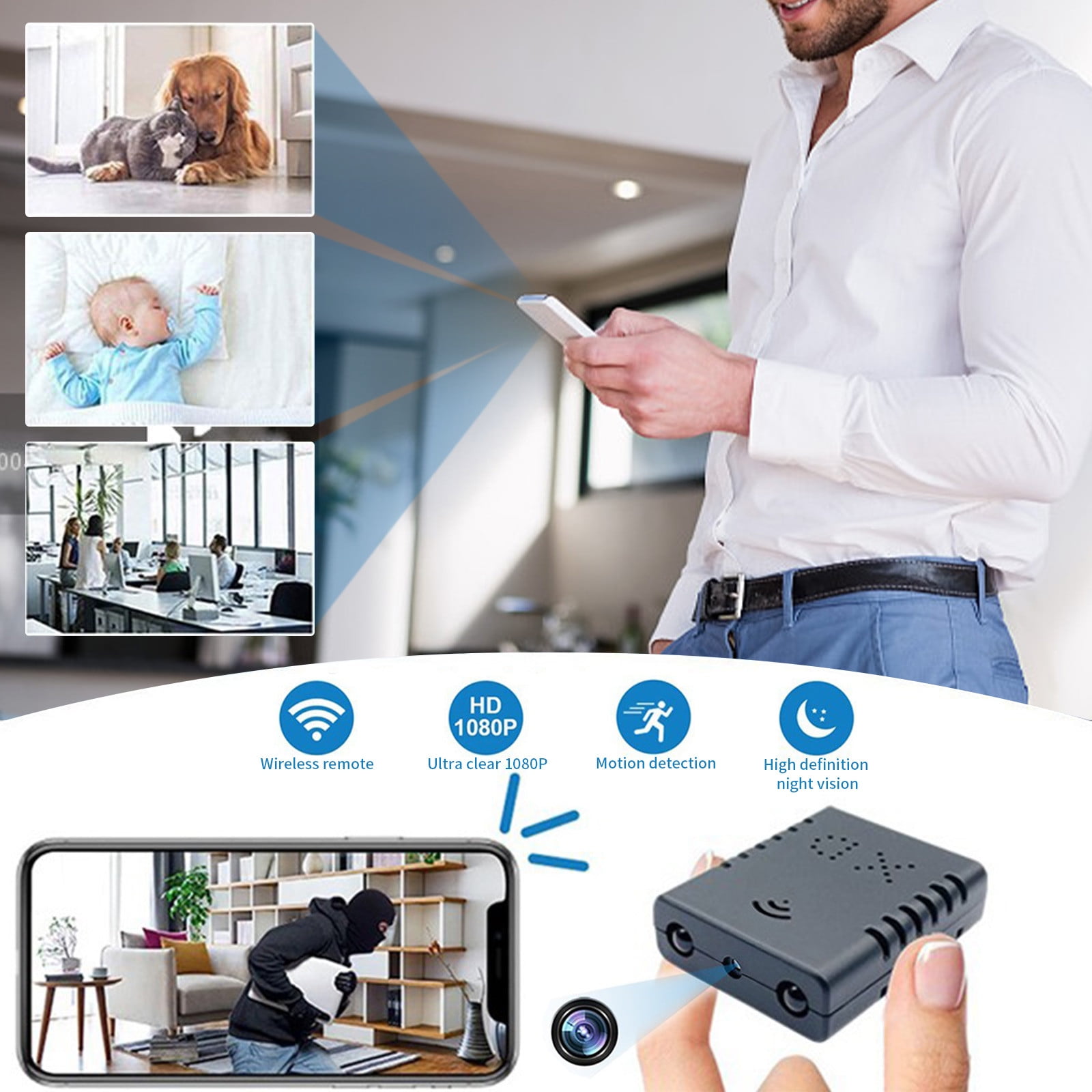 Wireless Network Camera, 1280P HD Video, Remote Access, Home Security ...