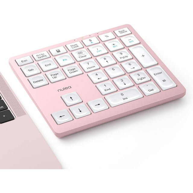 Wireless Number Pad Bluetooth 5.0 2.4G Portable Numeric Keyboard USB-C ...