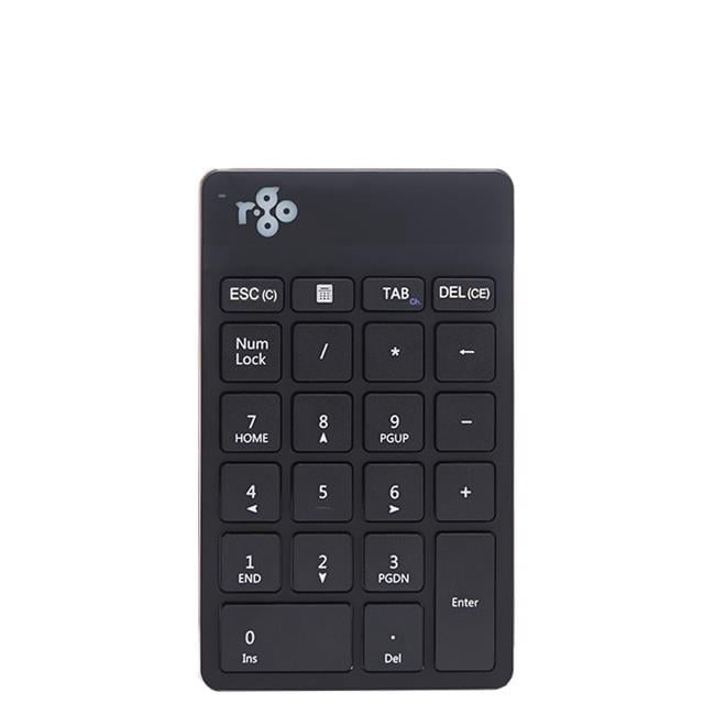 Wireless Number Pad & Ergonomic, Portable with Break Indicato, Black ...