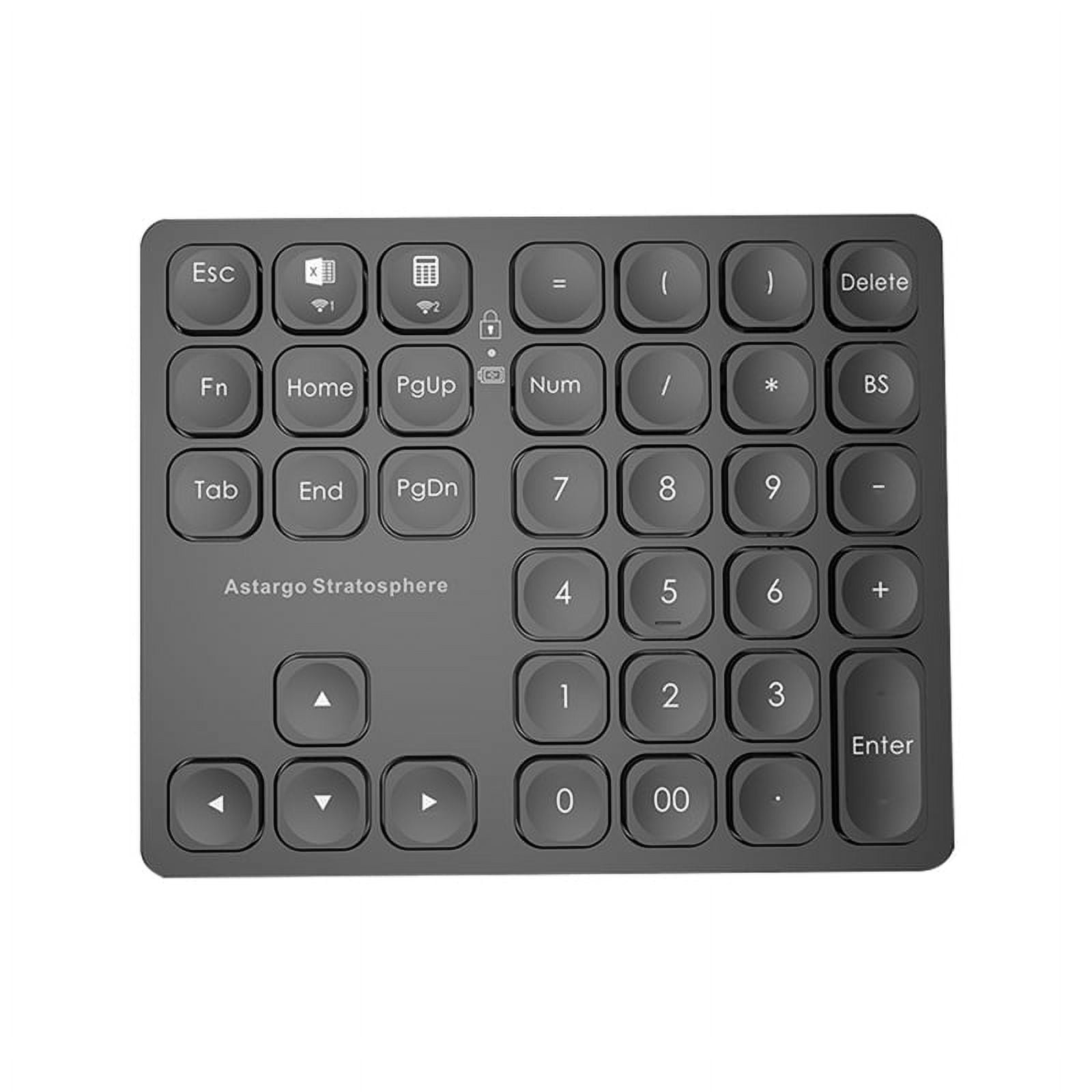 Wireless Number Pads, 36 Keys Numeric Keypad Portable Number Keyboard ...