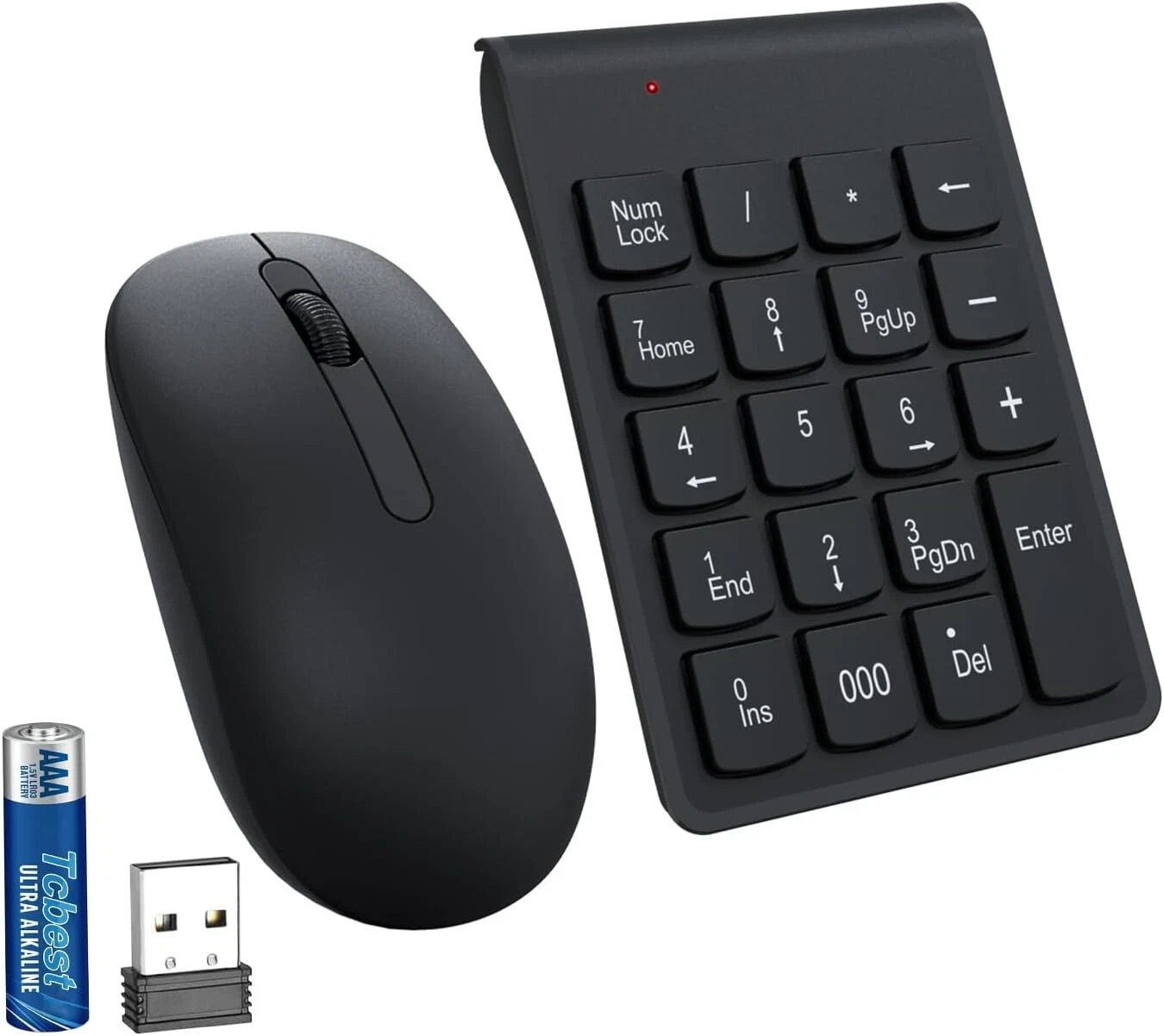 Wireless Numeric Keypad Mini 2.4G 19 Keys Number Pad And Mouse With ...