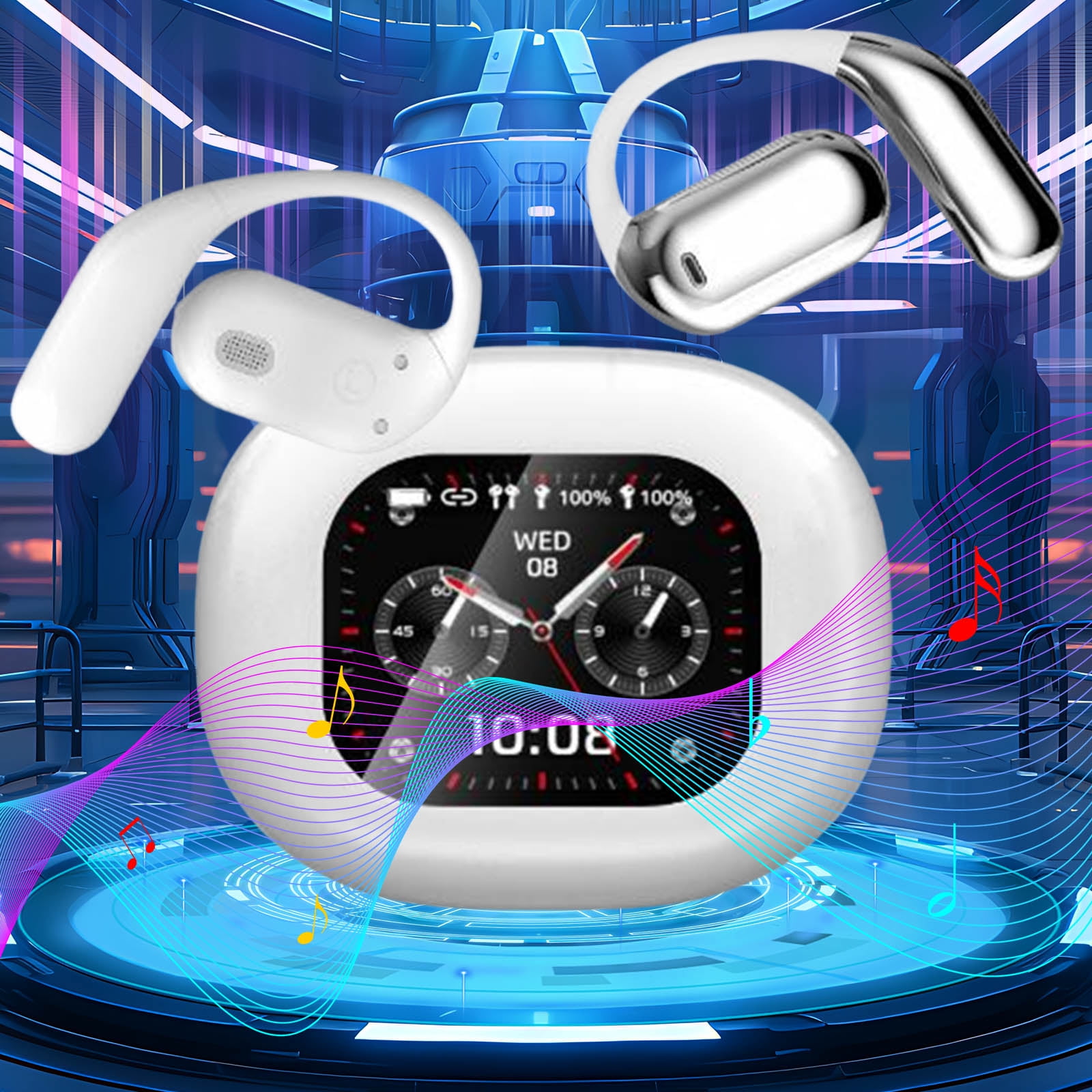 Wireless Open Ear Earbuds Bluetooth - Intelligent Translation Bluetooth ...