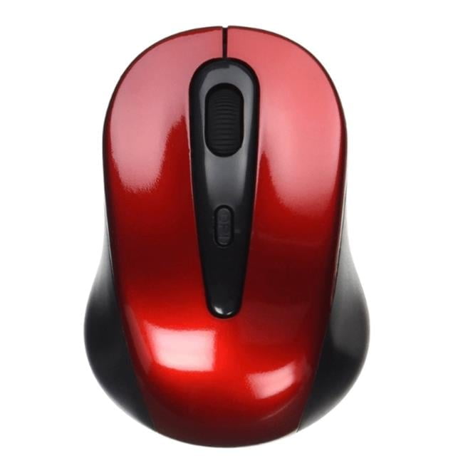 Wireless Optical Mouse for Computer & Laptop - High Resolution Computer Mouse - Red - Walmart.com