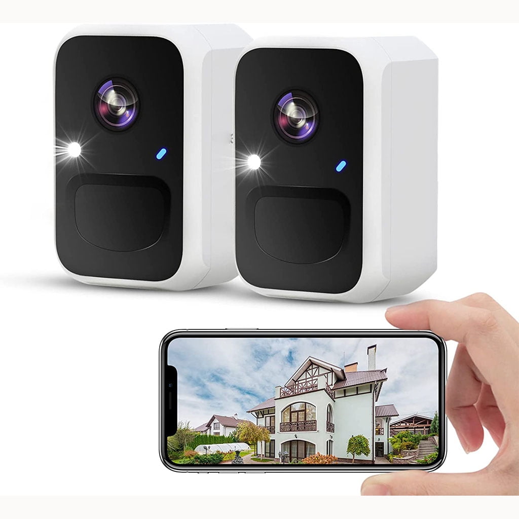 Wireless Outdoor Security Camera,2 Pack Battery Powe WiFi Home ...