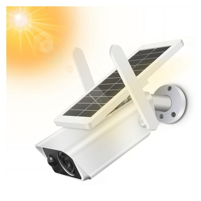 Wireless Outdoor Security Camera Solar Rechargeable Battery Power IP ...