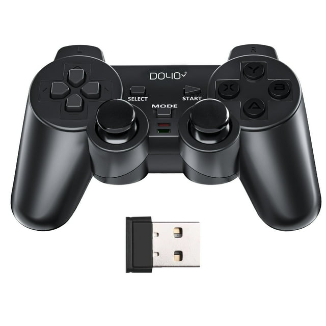 Wireless PC Gaming Controller, Computer-Compatible with Dual-Vibration ...