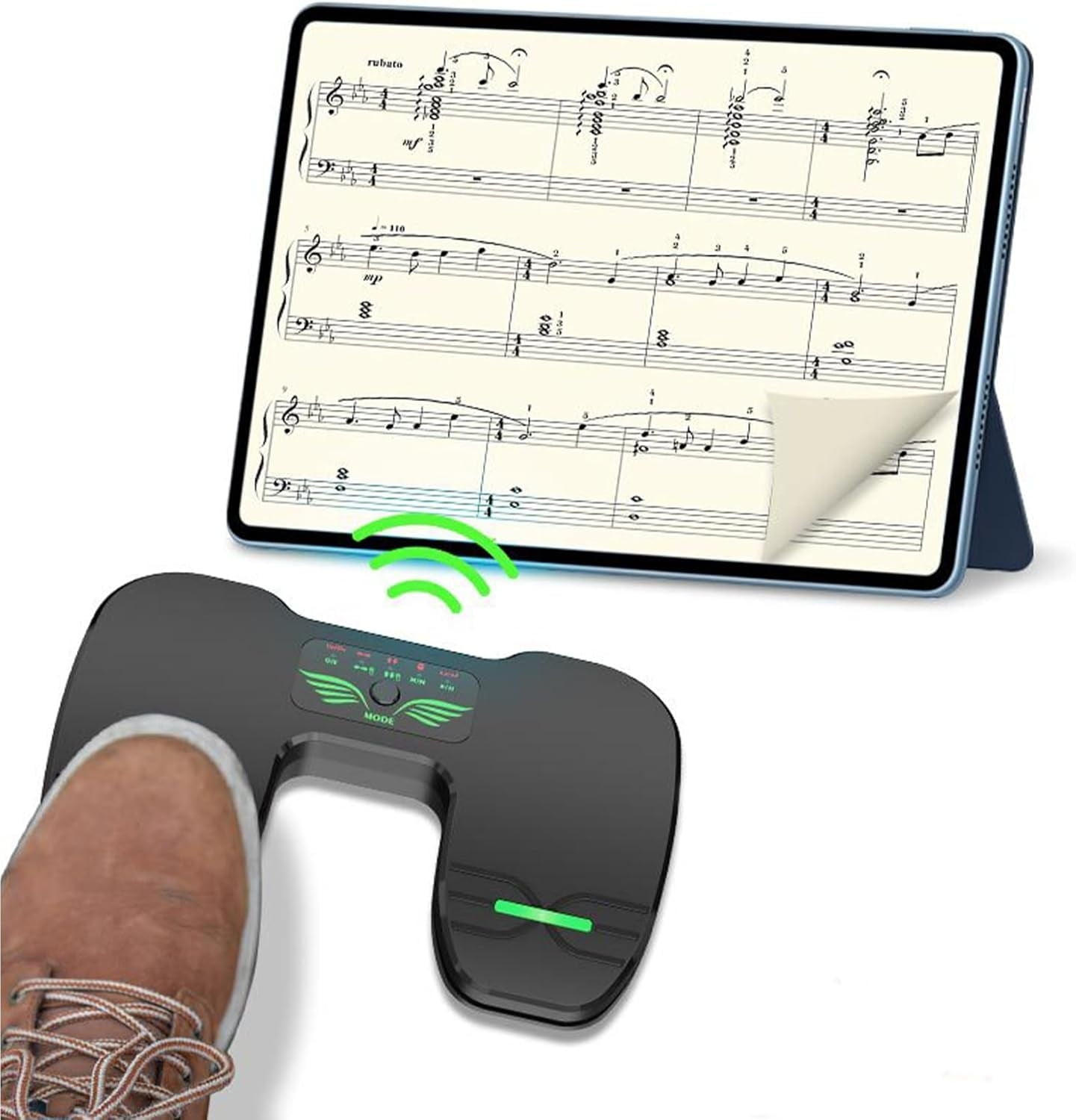 Wireless Page Turner Bluetooth Music Page Turner, Silent Turner Pedal ...