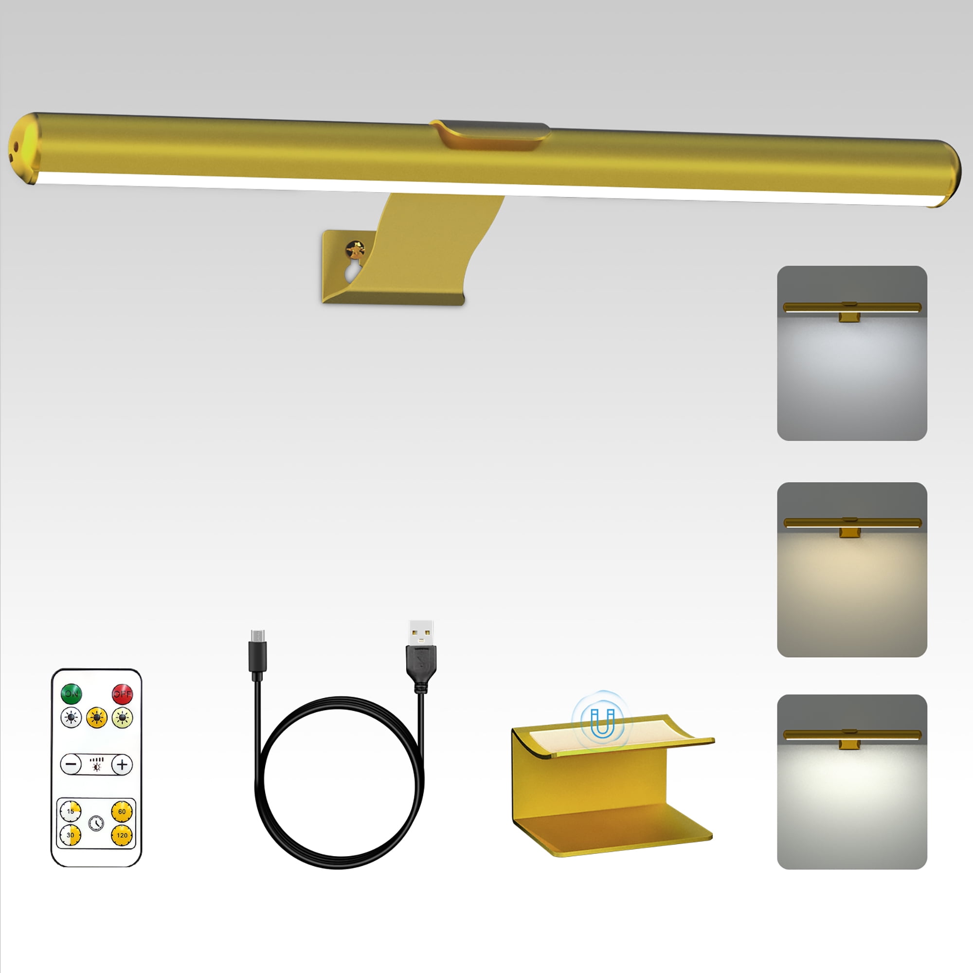 Wireless LED Picture Light, Rechargeable, 300LM, 3 Modes, for Artworks ...