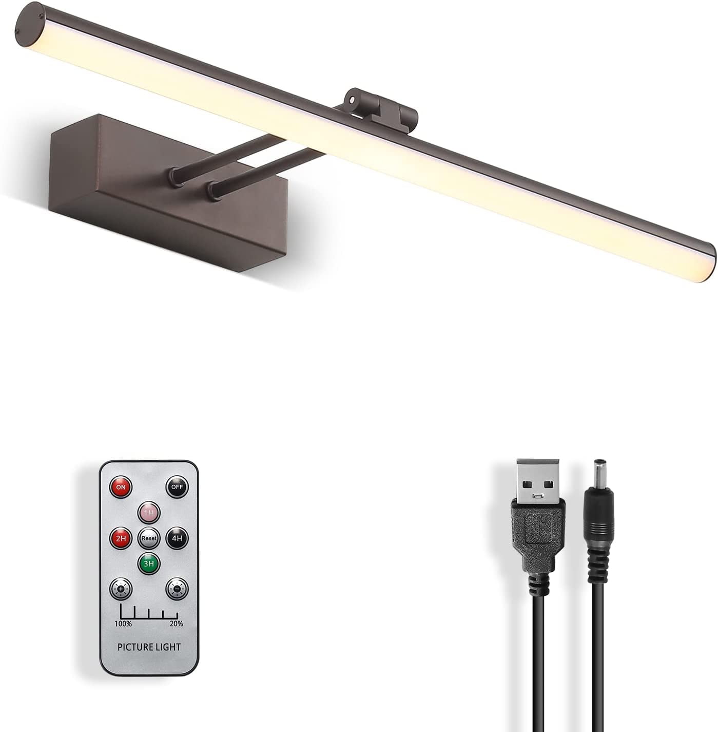 Wireless Picture Light, 5200mAh Battery Picture Light with Remote ...