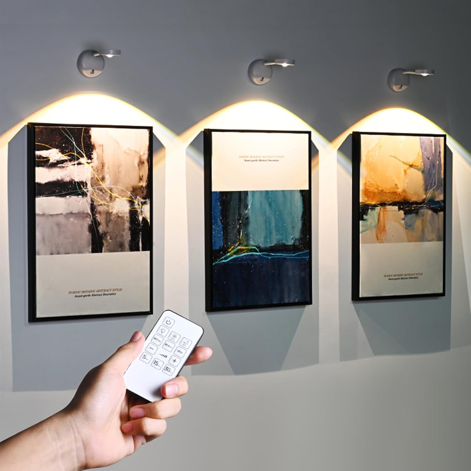 Wireless Picture Light Battery Operated, 2200mAH Rechargeable Painting ...