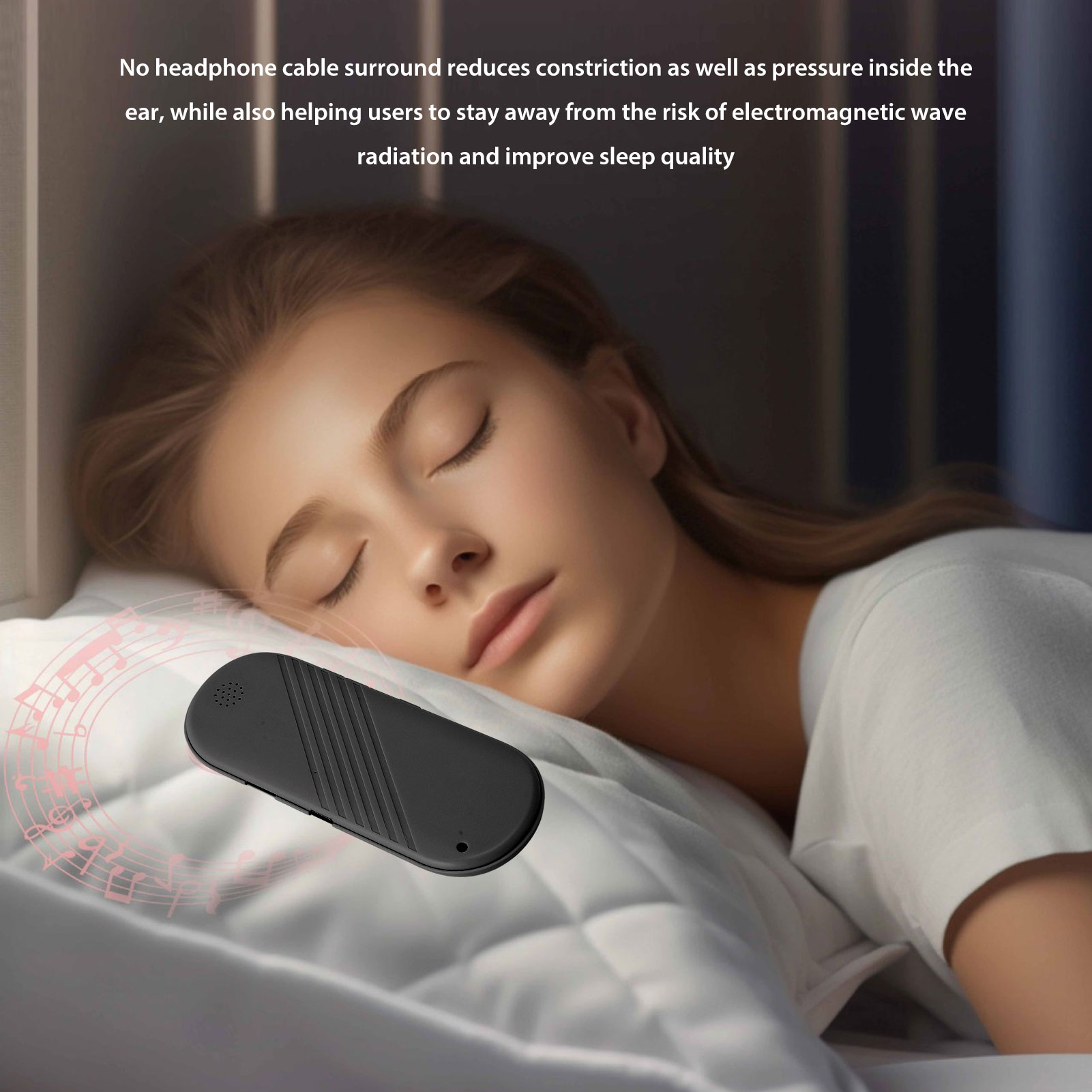 Wireless Pillow Speaker, Bone Conduction Tech, Noise Reduction, 5.3, 30/60/90min Timer - Walmart.com