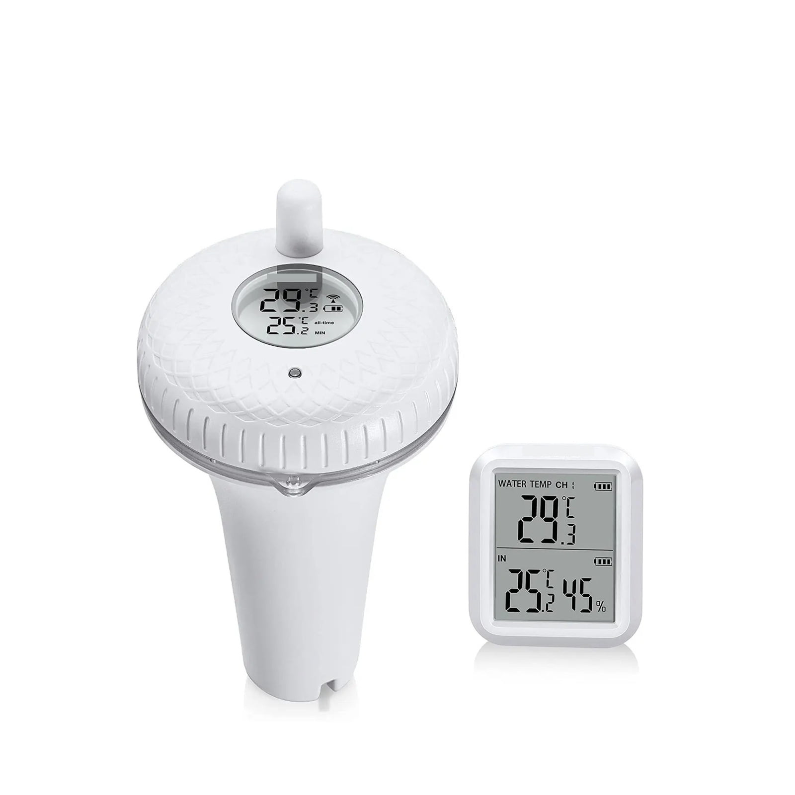Wireless Pool Thermometer Set Floating Pool Thermometer with Indoor ...
