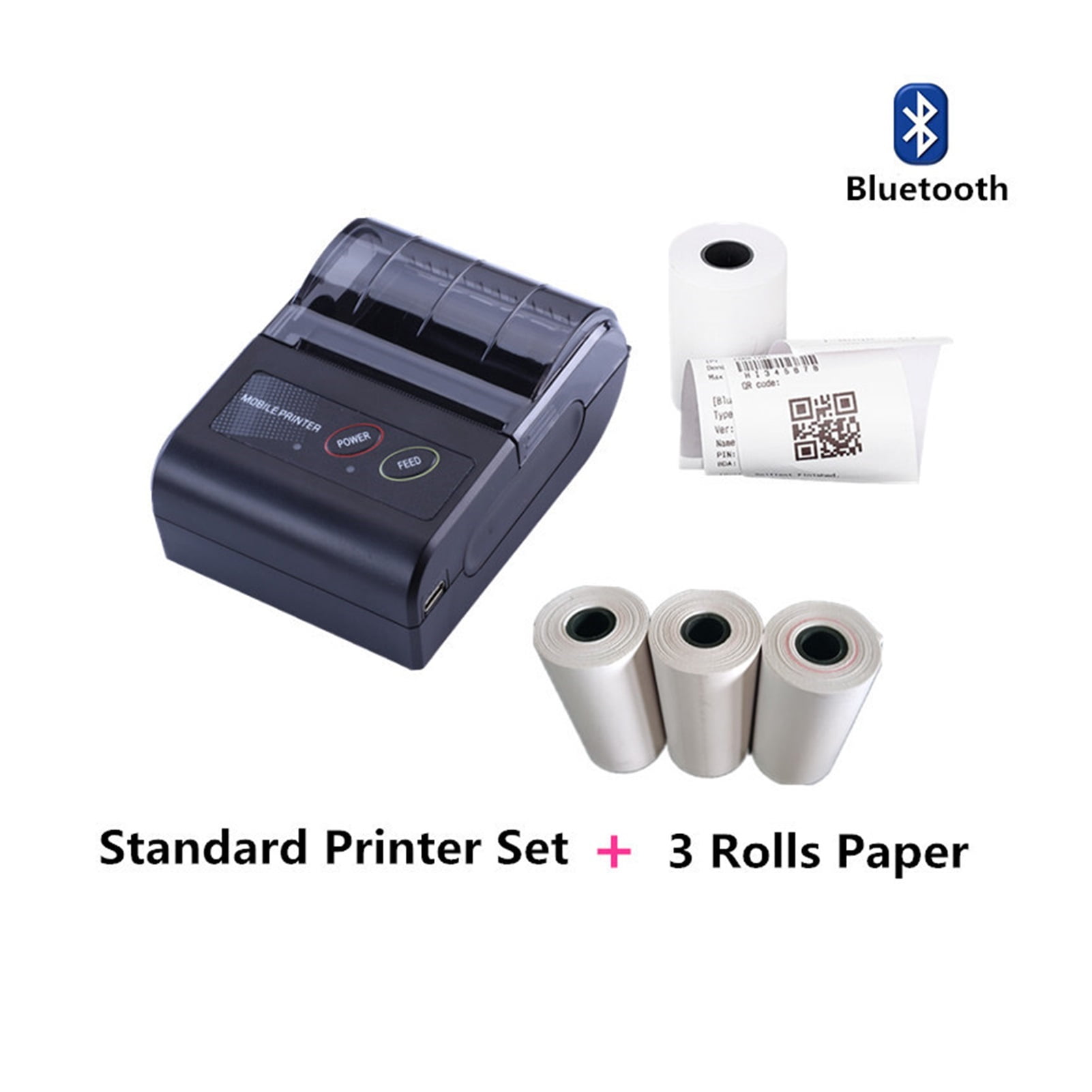 Wireless Portable Bluetooth Receipt Printer 58mm 2" Bluetooth Thermal ...