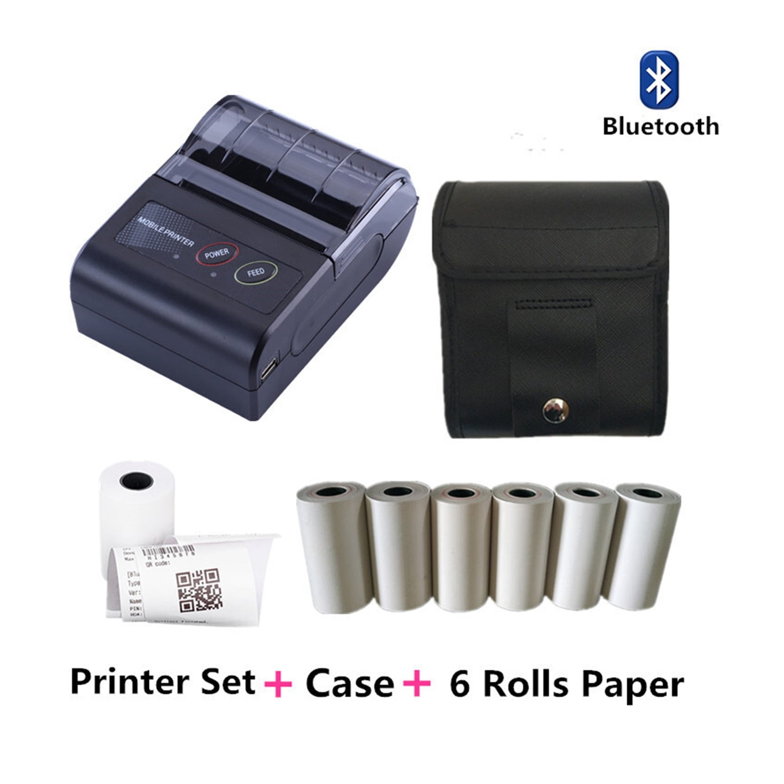 Wireless Portable Bluetooth Receipt Printer 58mm 2" Bluetooth Thermal ...