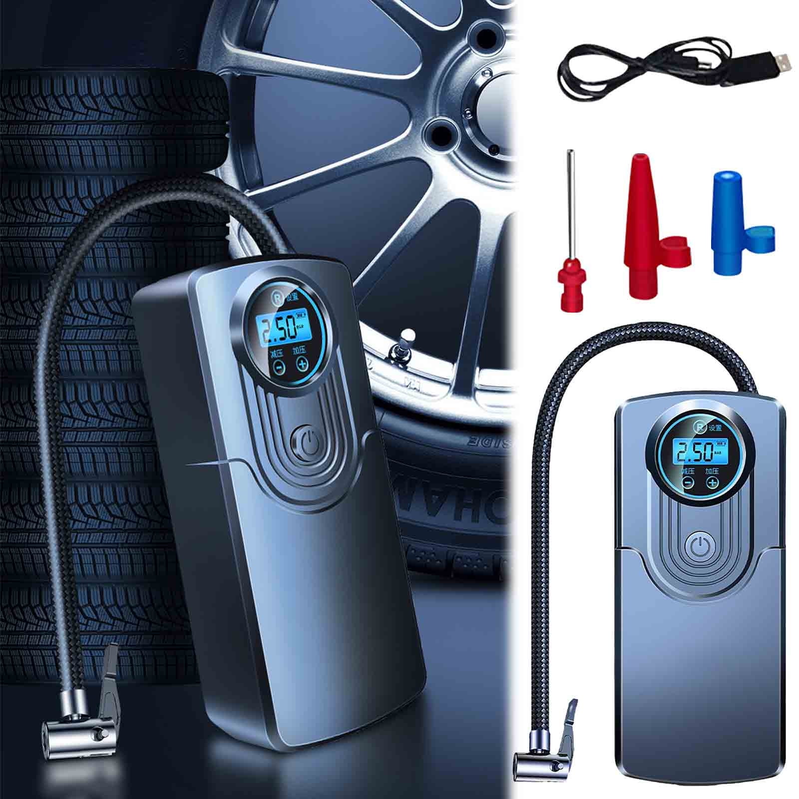 Wireless Portable Car Air Pump with Digital Display, 120W High Power ...