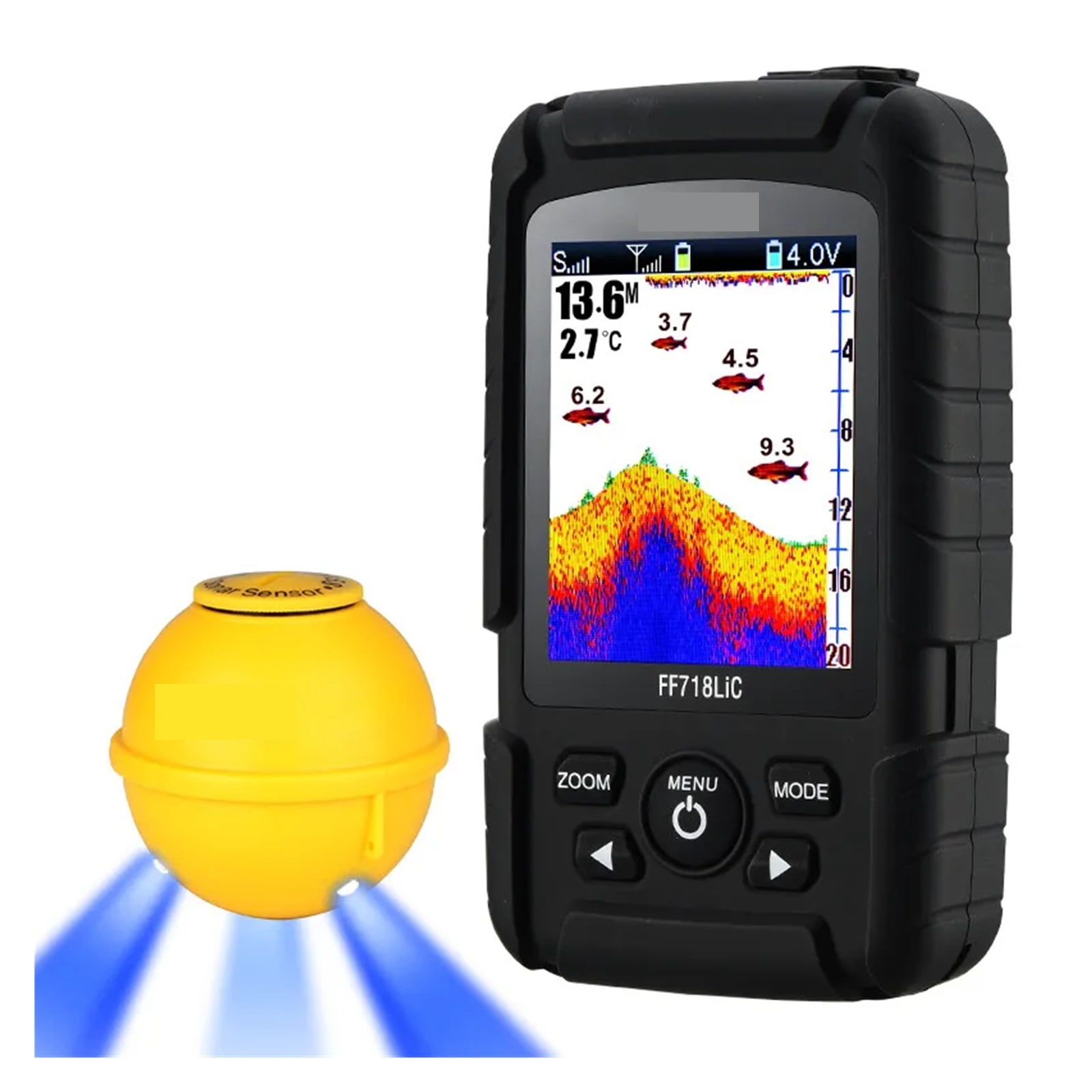 Wireless Portable Fish Finder Sonar Depth Depth Sounder Echosondeur ...