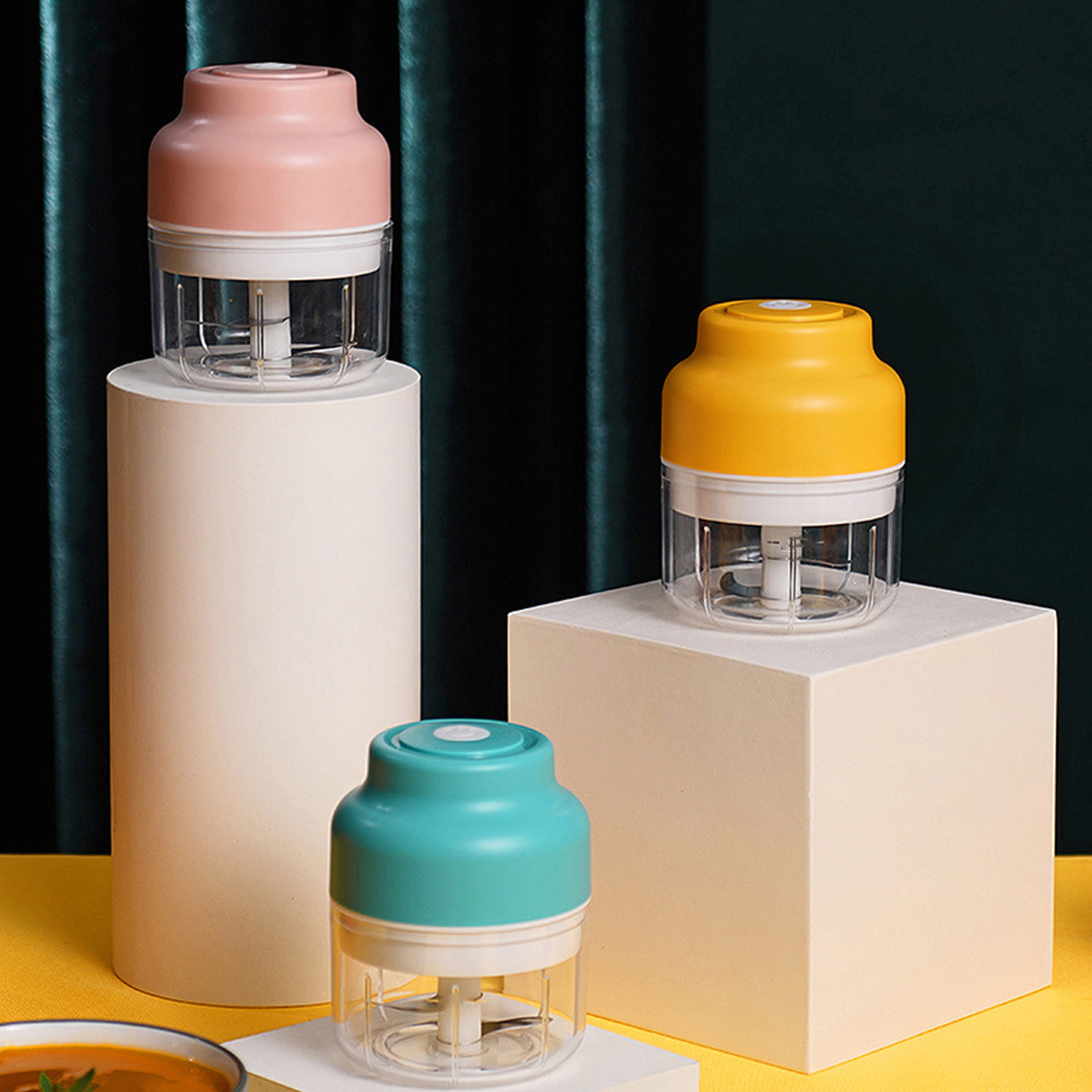 Wireless Portable Food Chopper, Small Food Processor for Garlic ...