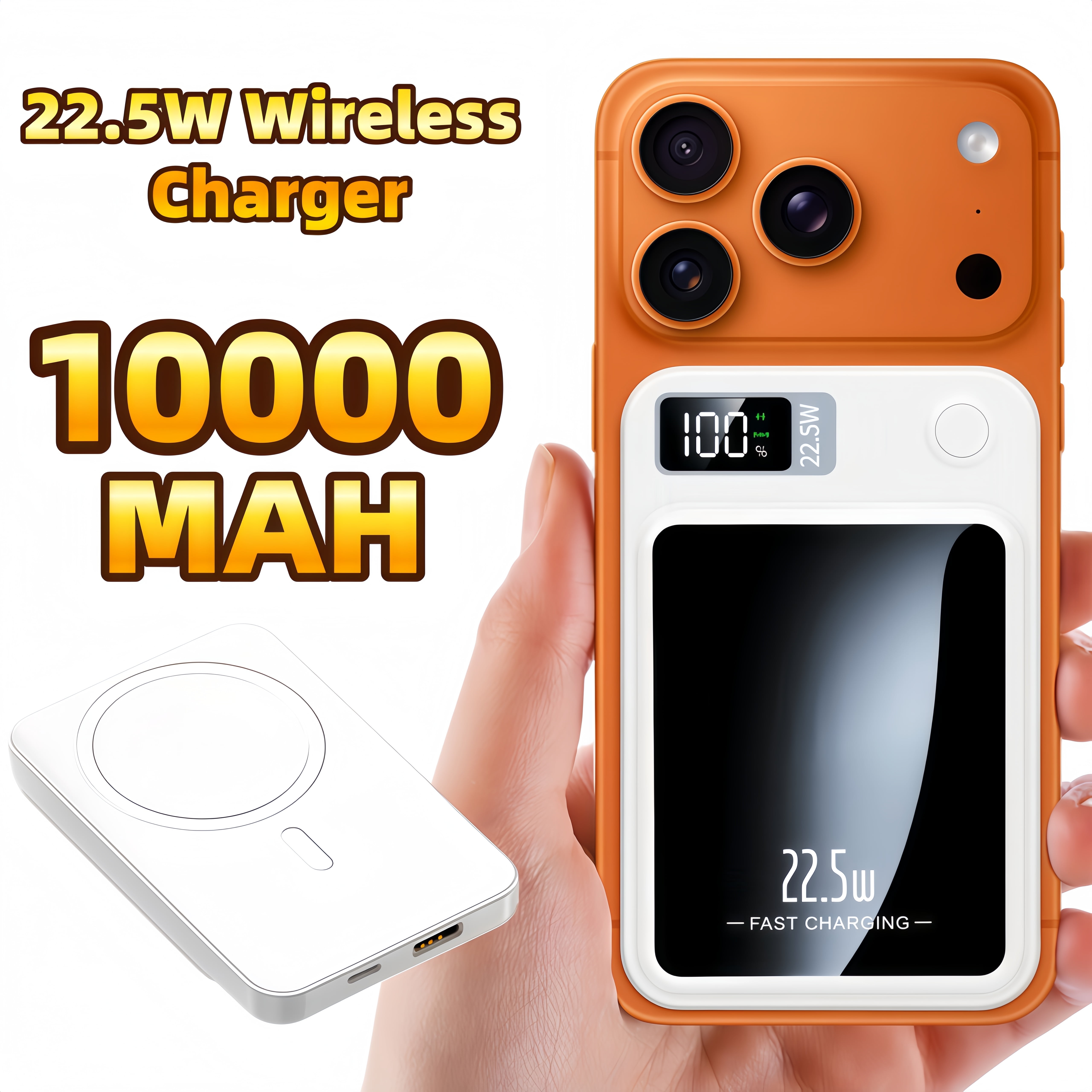 Wireless Portable Phone Power Packs,10000mAh 22.5W Fast Charging ...