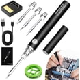 Wireless Portable Soldering Iron Kit, USB Rechargeable Soldering Pen ...