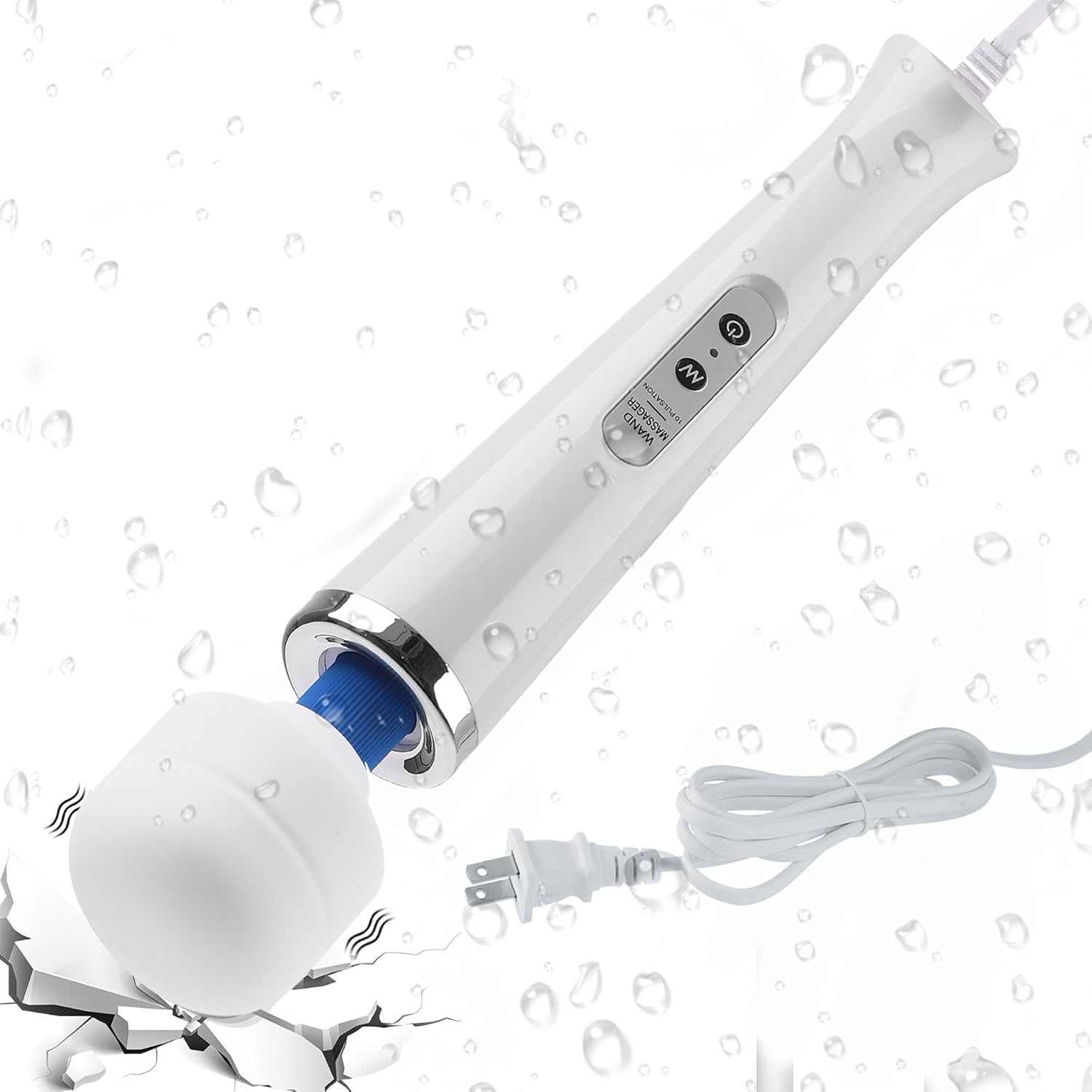 Wireless Powerful Handheld Back Massager with 10 Strong Patterns ...