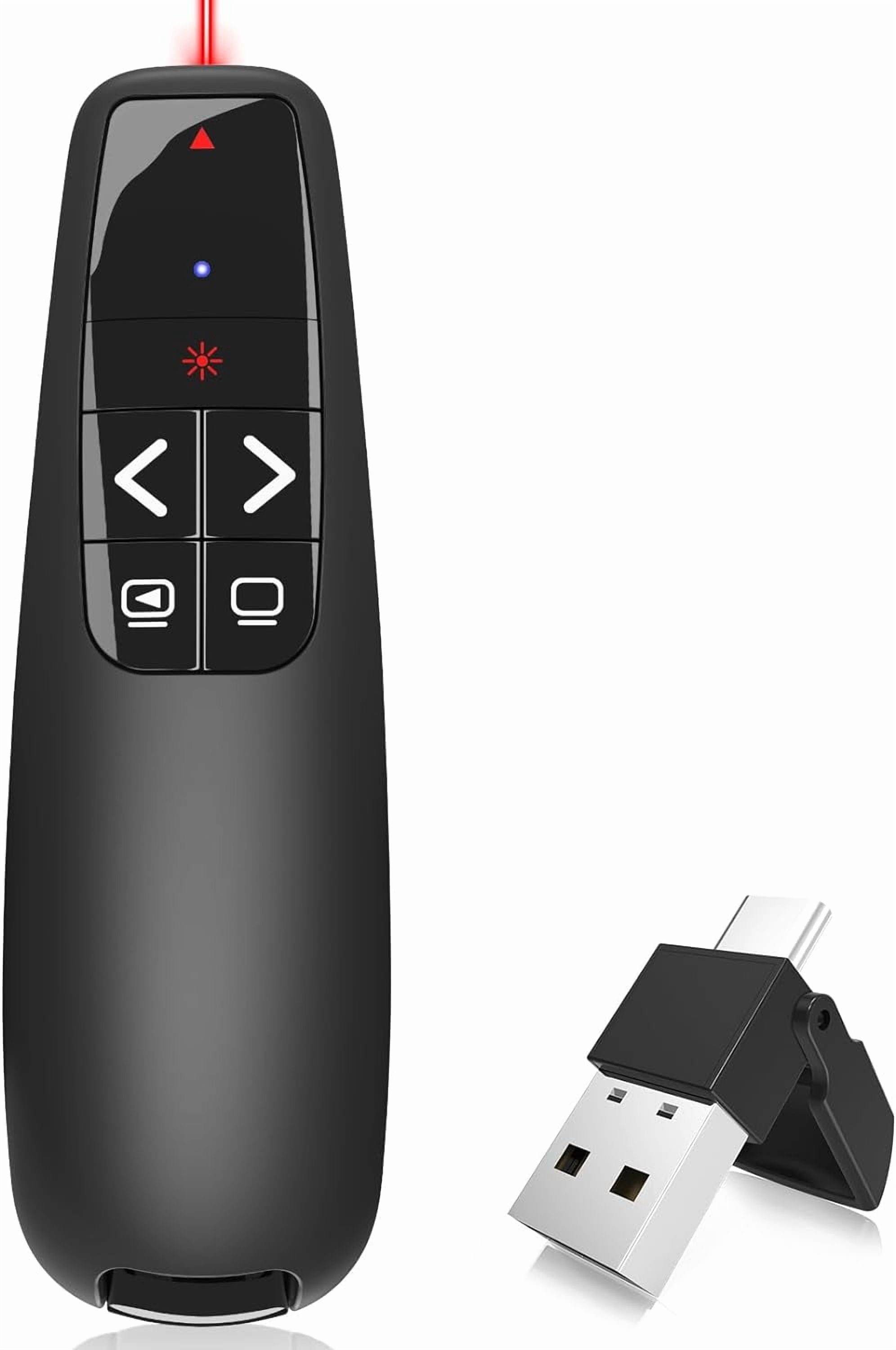 Wireless Presentation Clicker PowerPoint Presenter Remote : USB Type C ...