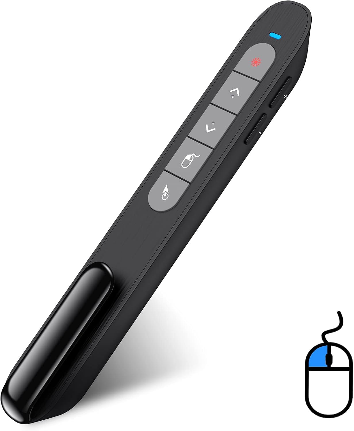 Wireless Presenter, Hyperlink Volume Control Presentation Clicker RF 2.4GHz USB PowerPoint ...