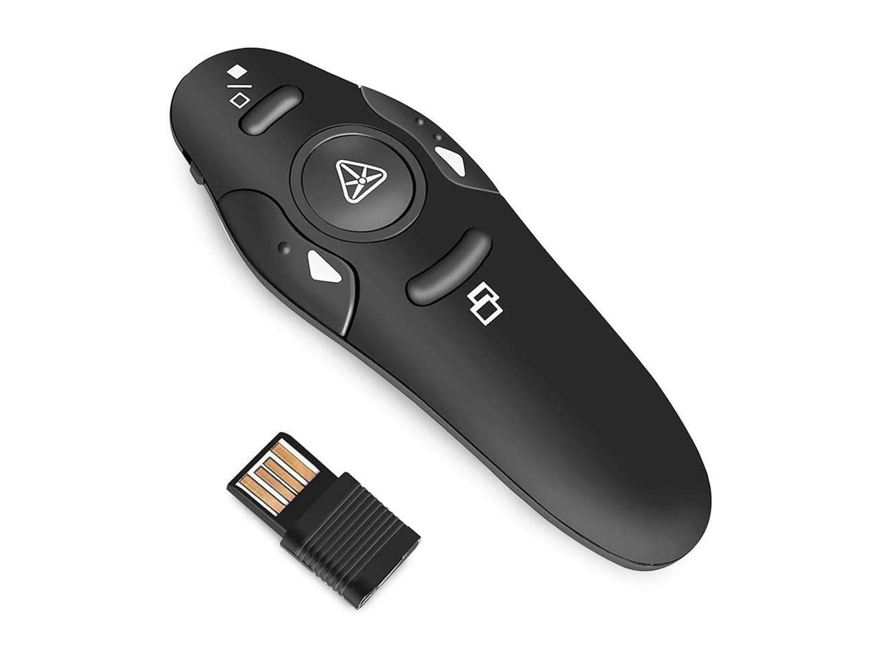 Wireless Presenter Presentation Clicker with Red Laser Pointer, 2.4GHz ...