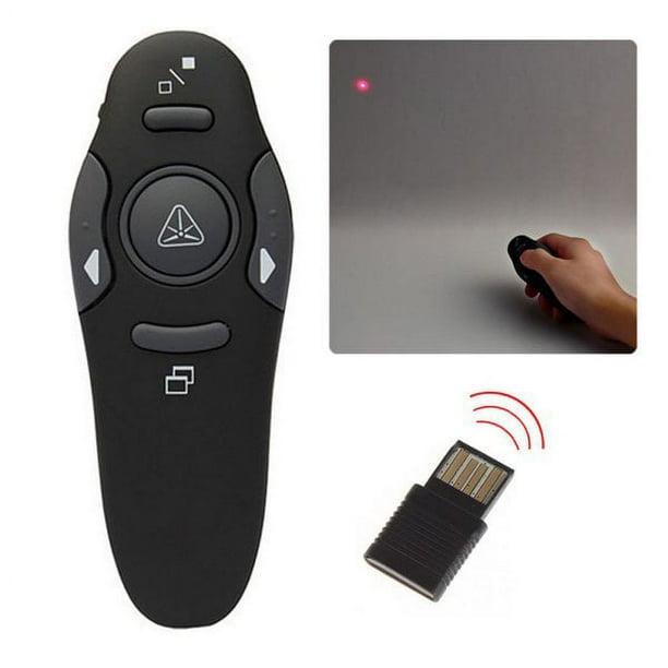 Wireless Presenter, RF 2.4GHz Wireless Presenter Remote Presentation USB Control PowerPoint PPT ...