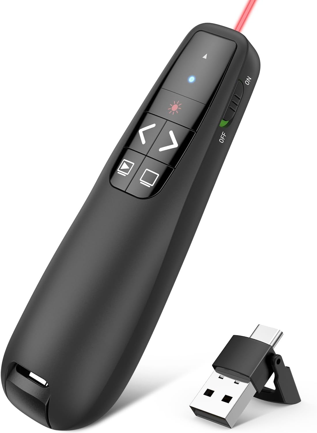 Wireless Presenter Remote Presentation Clicker, 2 Inch 1 Usb Type C ...