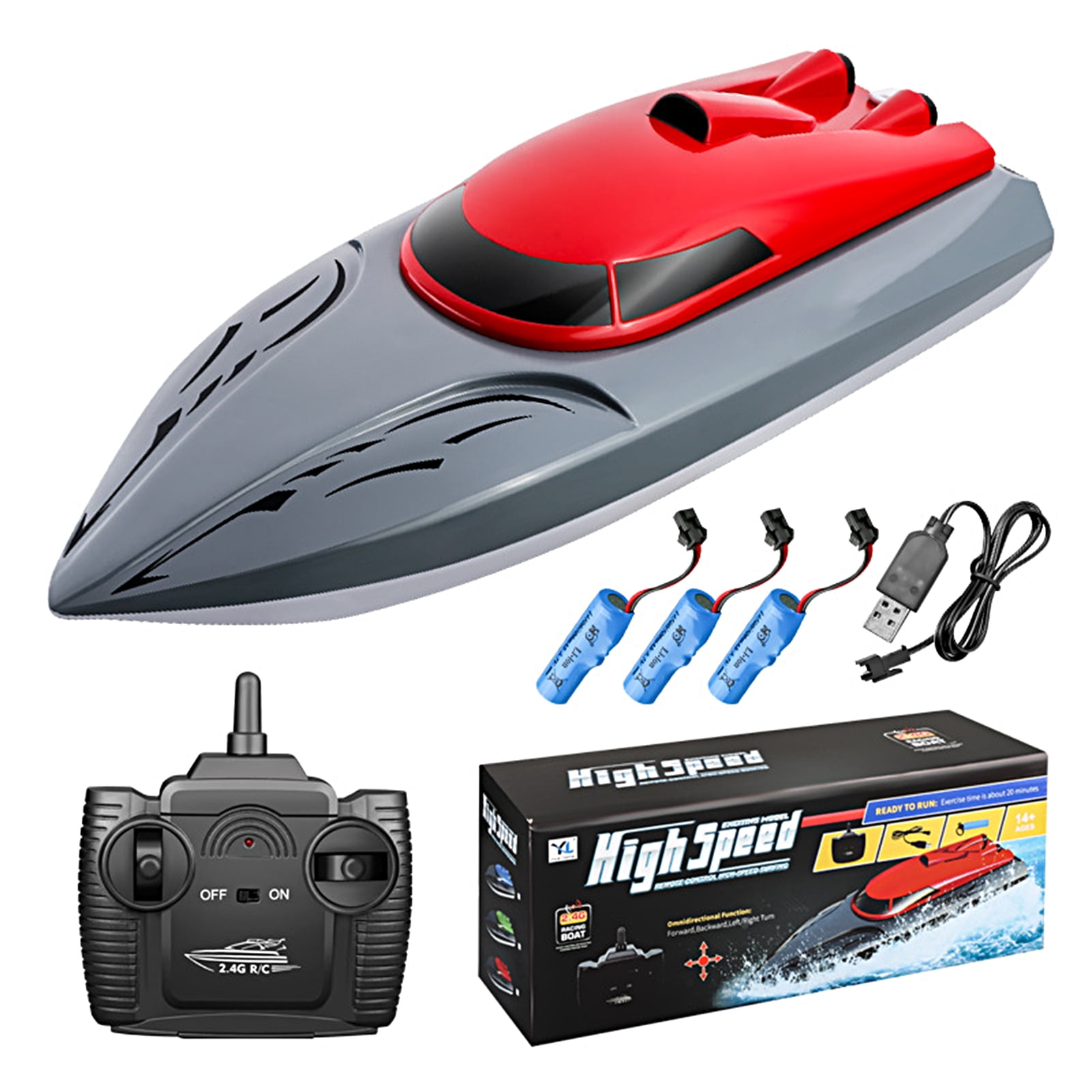 Wireless RC Boat Set - Waterproof - USB Rechargeable - Capsize ...