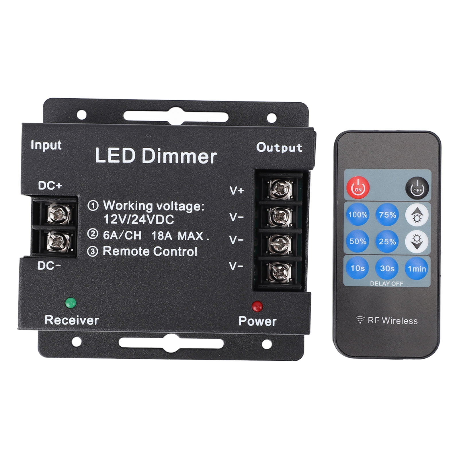Wireless RF LED Dimmer, 11,Key Remote, Precise Brightness Control, 25% ...