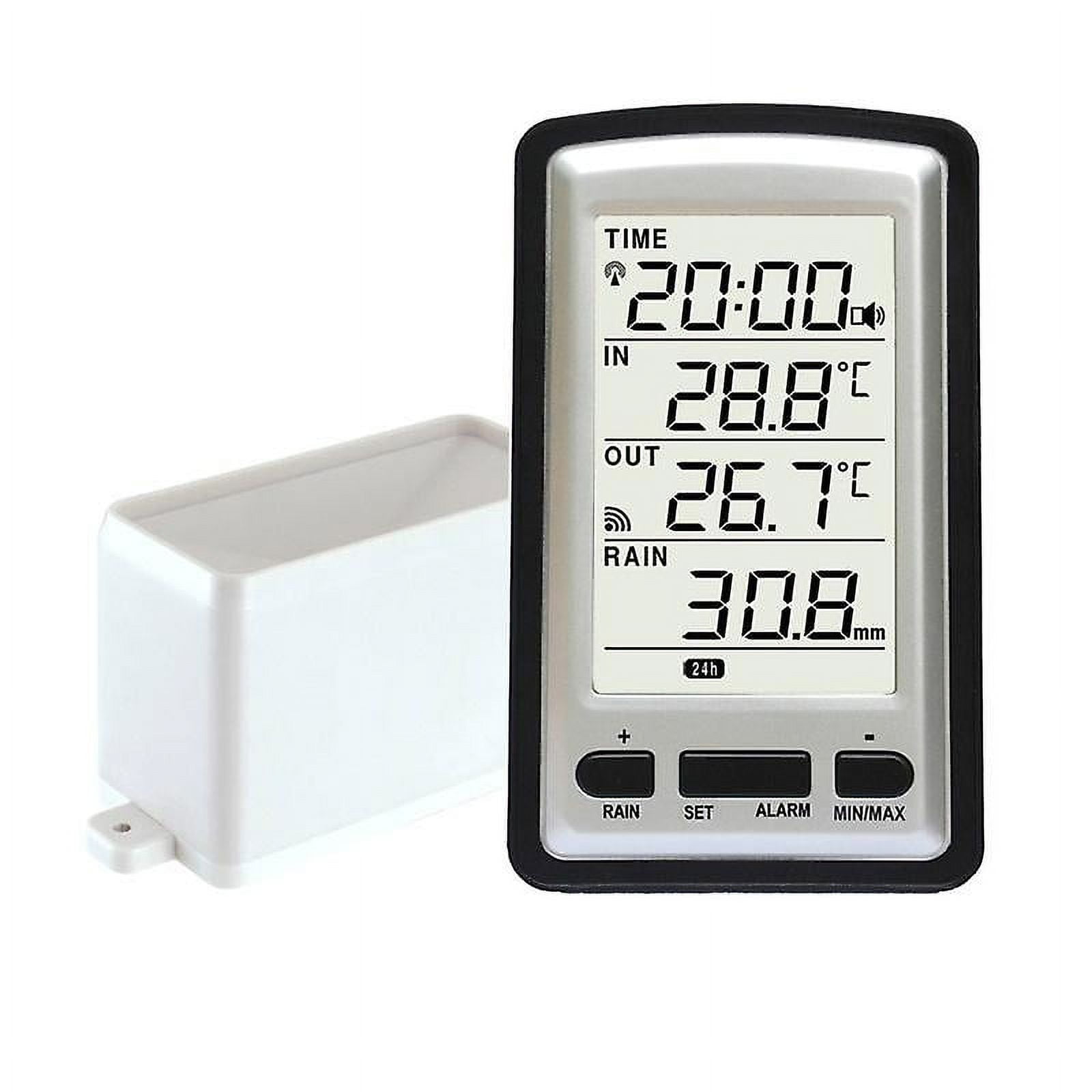 Wireless Rain Meter Gauge Weather Station - Indoor/outdoor Temperature ...