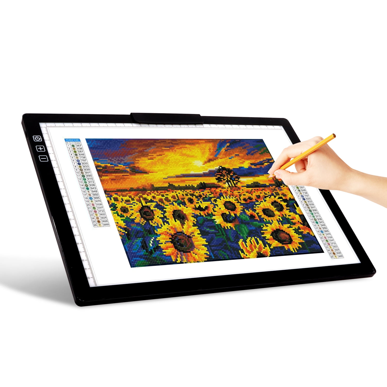 Wireless Rechargeable A4 LED Light Pad and Built-in Riser Stands, 6 ...