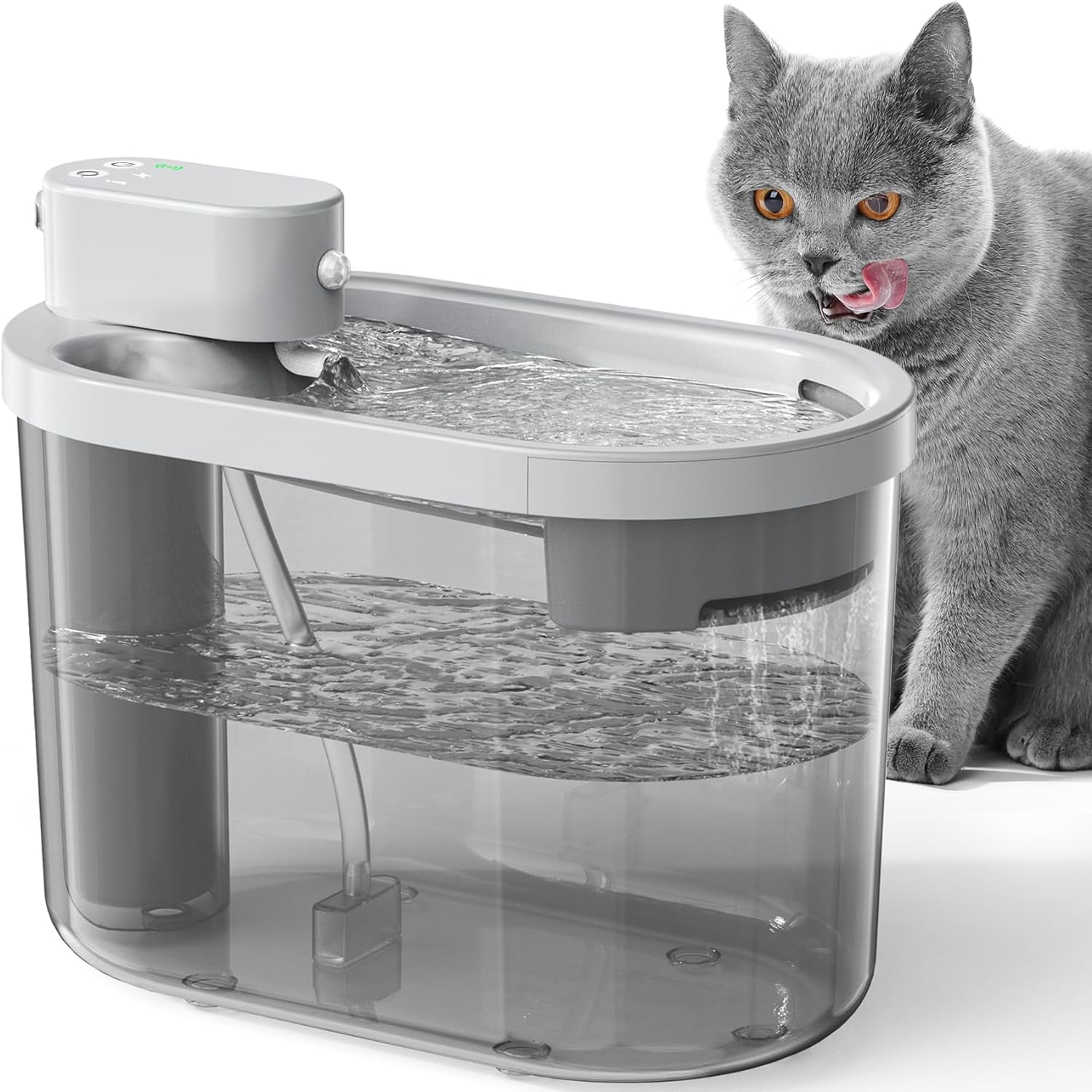 Wireless & Rechargeable Battery Operated Cat Water Fountain, Ultra ...