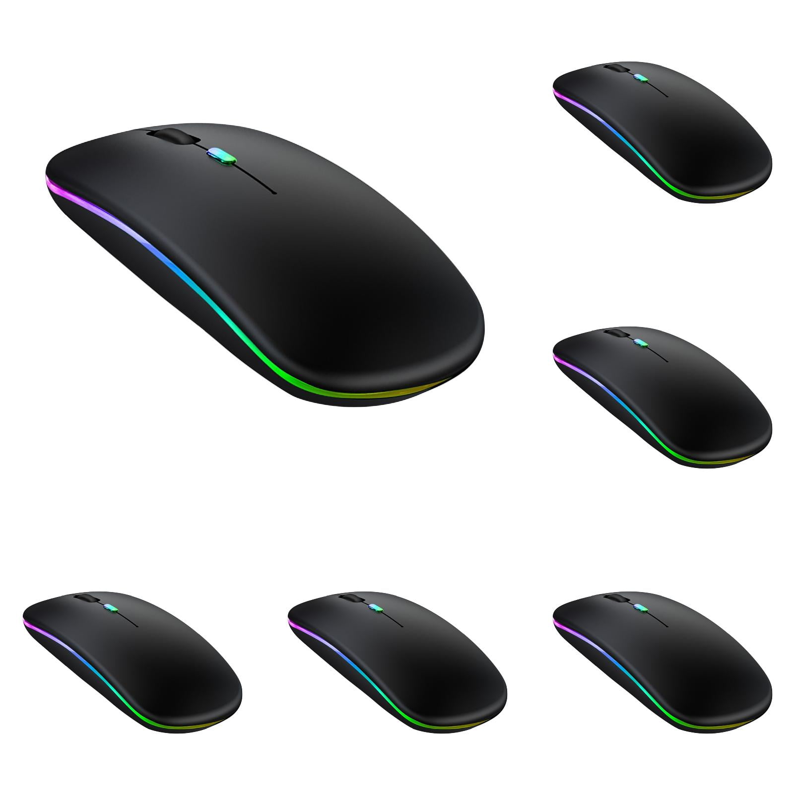 Wireless Rechargeable LED Lighted Mice Silent 2.4G Wireless Mice ...