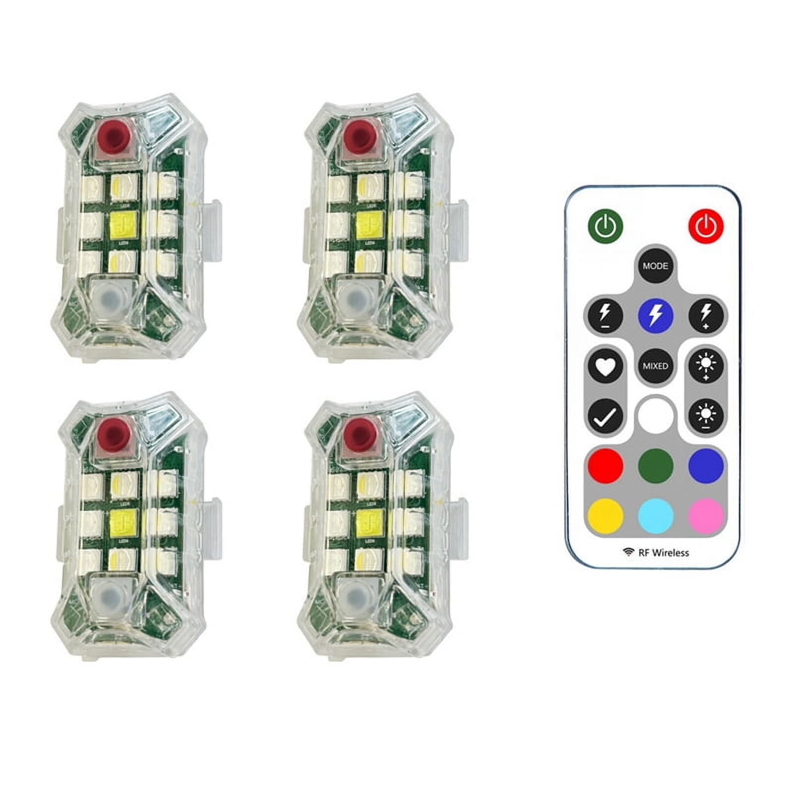 Wireless Rechargeable LED Strobe Lights with Remote Control Waterproof ...