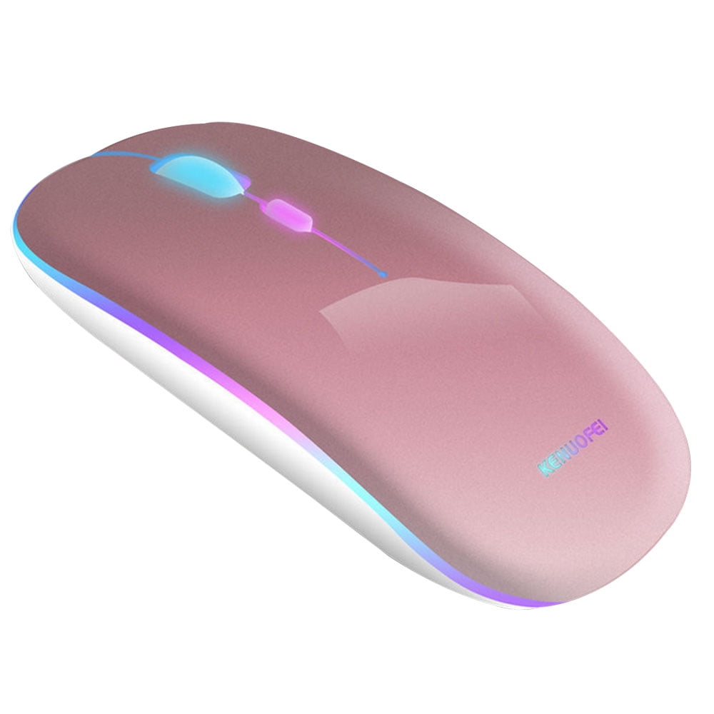 Wireless Rechargeable Mouse Slim Portable USB Mouse with Breathing RGB LED Light, Optical ...